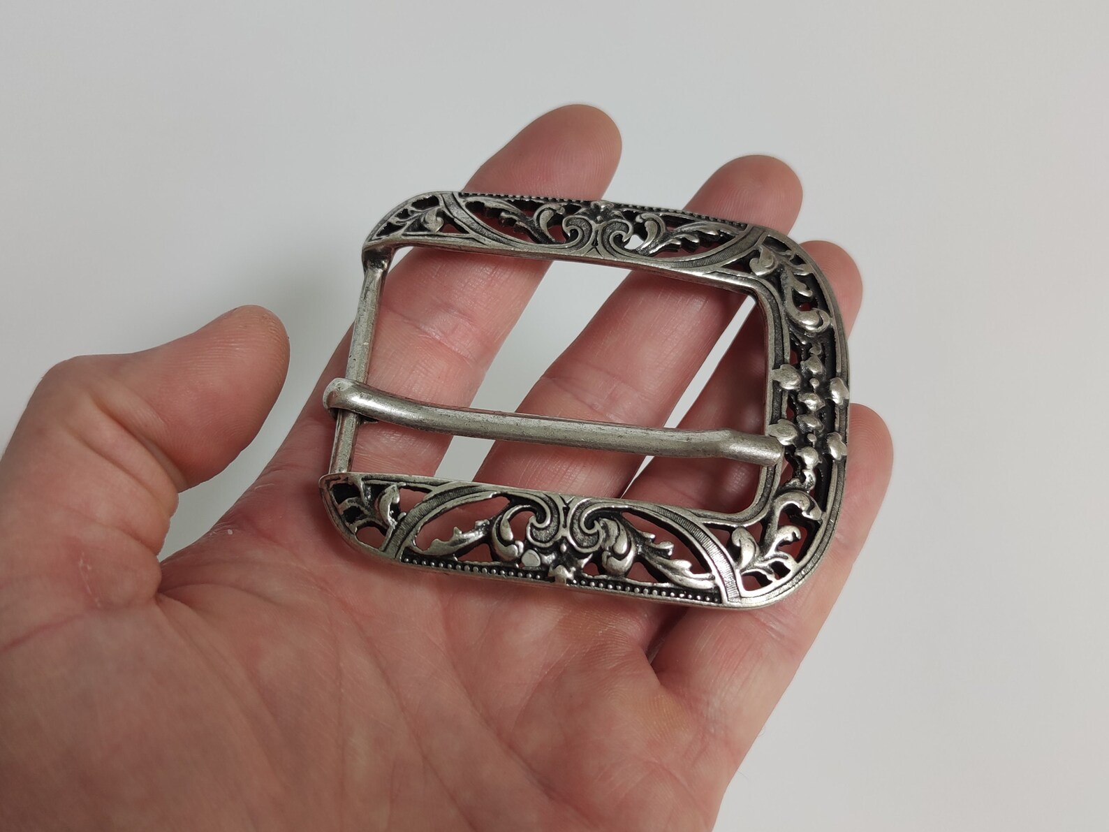 Buckle 1 1/2 37mm Belt Silver Buckle Center Bar Buckle - Etsy