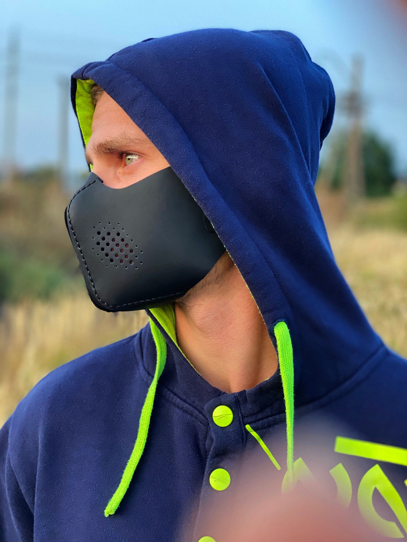 Leather Face Mask Handmade Designer Fashion Face Mask for Adults ...