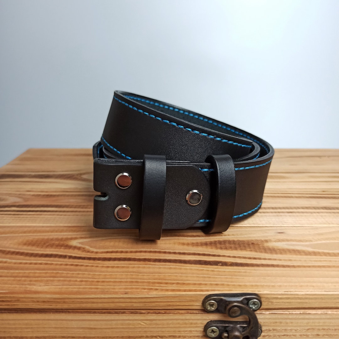 Personalized Leather Belt Without Buckle Replacement Strip Strap Wide 1 ...