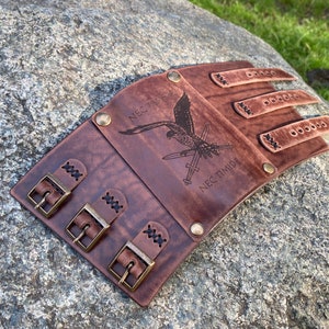 Personalized Leather Wrist Wallet, Leather Bracelet With Card Holder ...