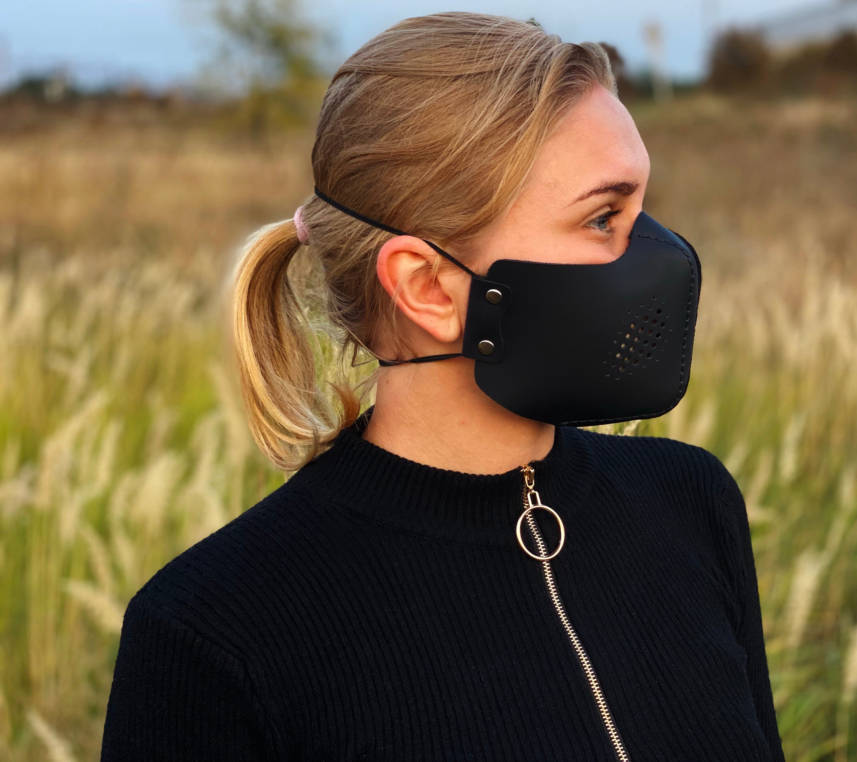 Leather Face Mask Handmade Designer Fashion Face Mask for Adults ...