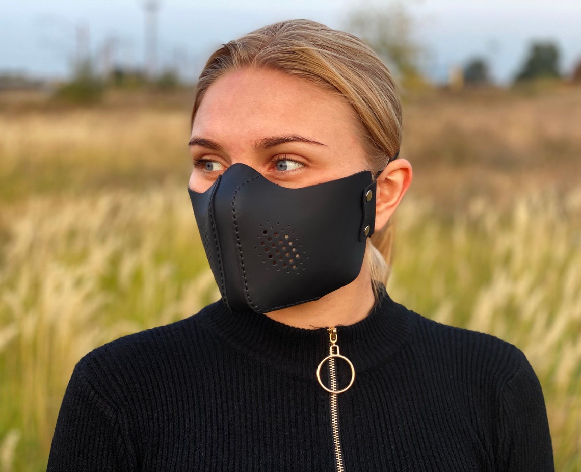 Leather Face Mask Handmade Designer Fashion Face Mask for Adults ...