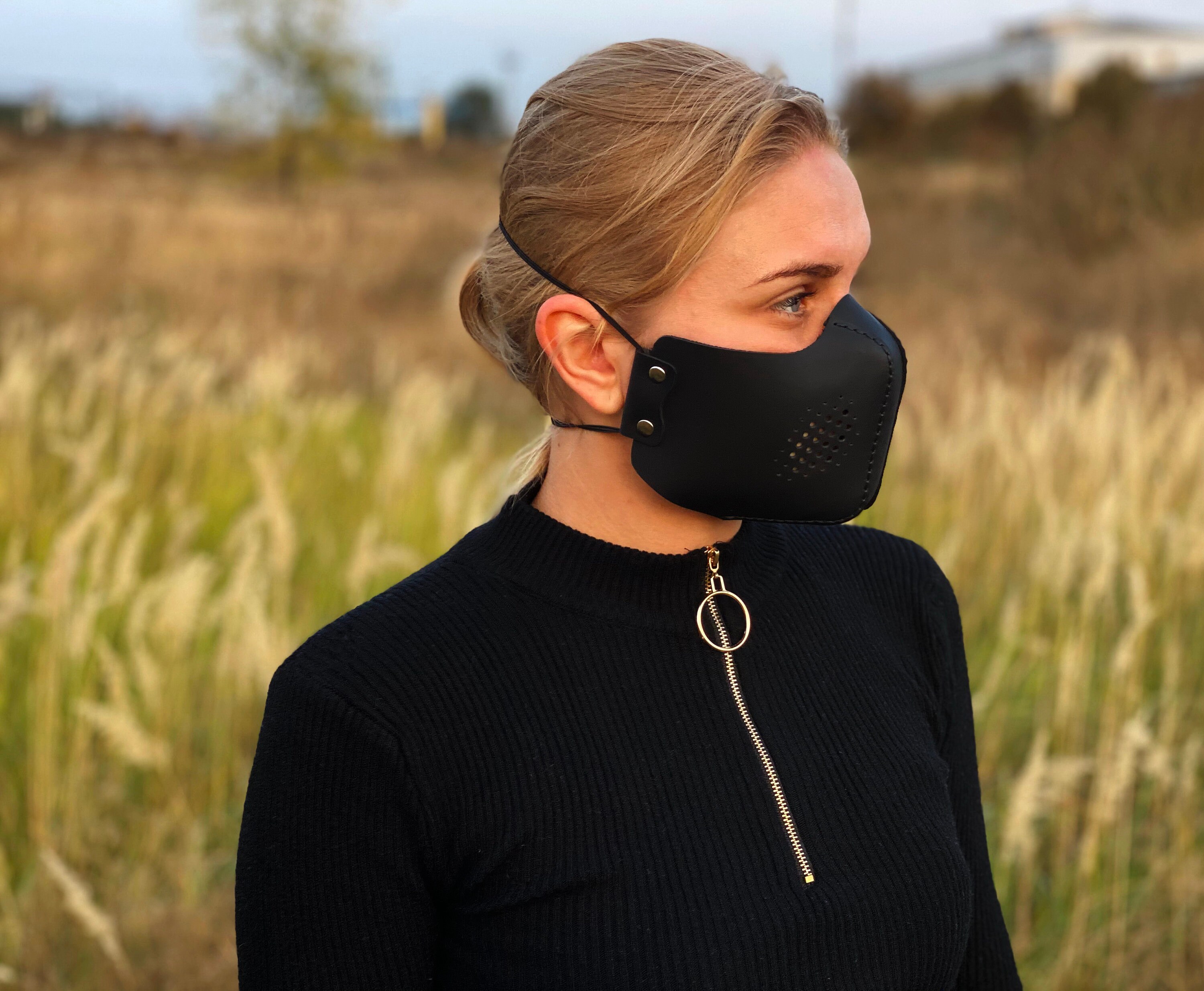 Leather Face Mask Handmade Designer Fashion Face Mask for Adults ...