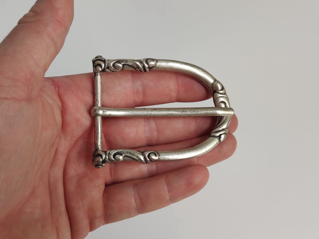 Belt Buckle 1 1/2" 37mm, Belt Silver Buckle, Center Bar Buckle for Men ...