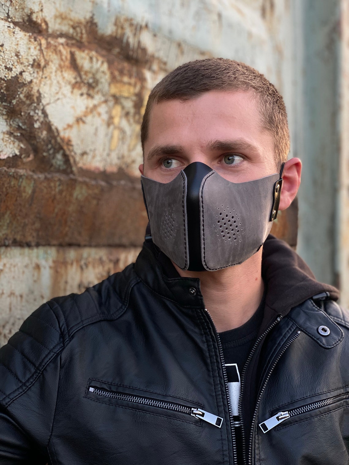 Leather Face mask Handmade Designer Fashion face mask for | Etsy