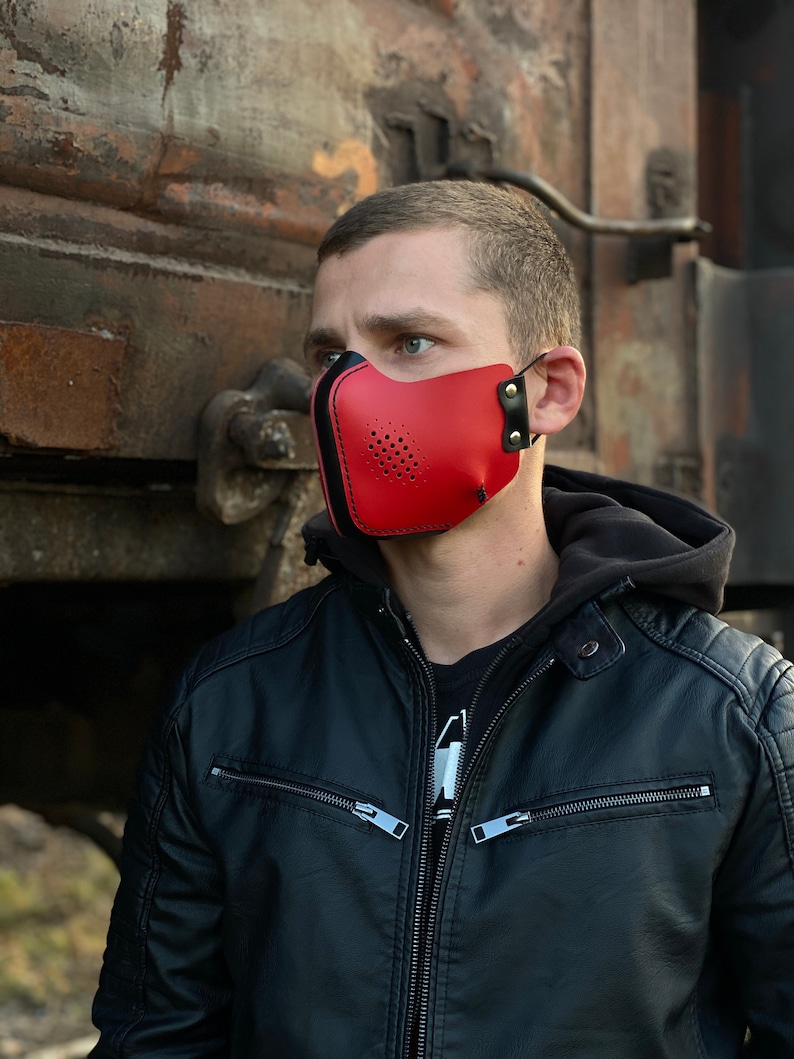 Leather Face Mask Handmade Designer Fashion Face Mask for - Etsy
