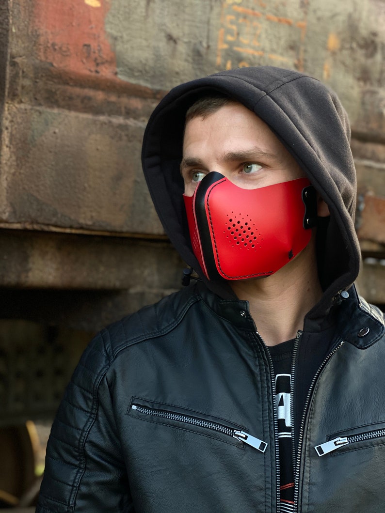 Leather Face mask Handmade Designer Fashion face mask for | Etsy