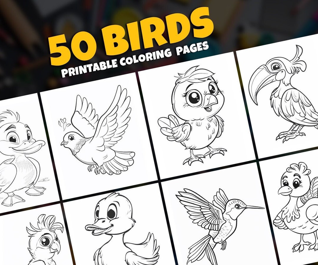 50 Cute Birds Printable Coloring Pages (PDF) for Kids, Toddlers ...