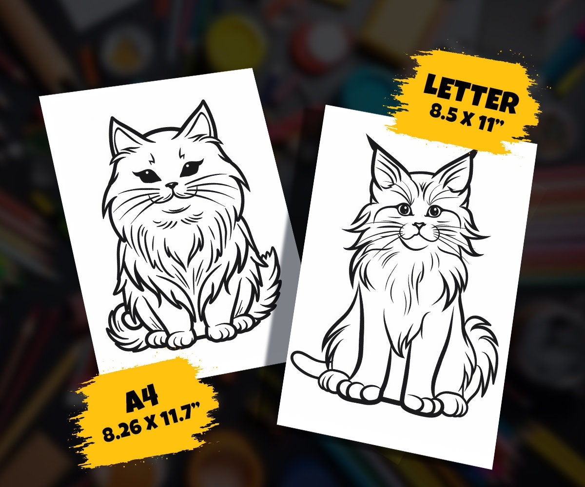 30 Adorable Cats Printable Coloring Pages (PDF) for Kids, Toddlers ...