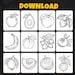 50 Fruits Printable Coloring Pages (PDF) for Kids, Toddlers ...