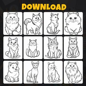 30 Adorable Cats Printable Coloring Pages (PDF) for Kids, Toddlers ...