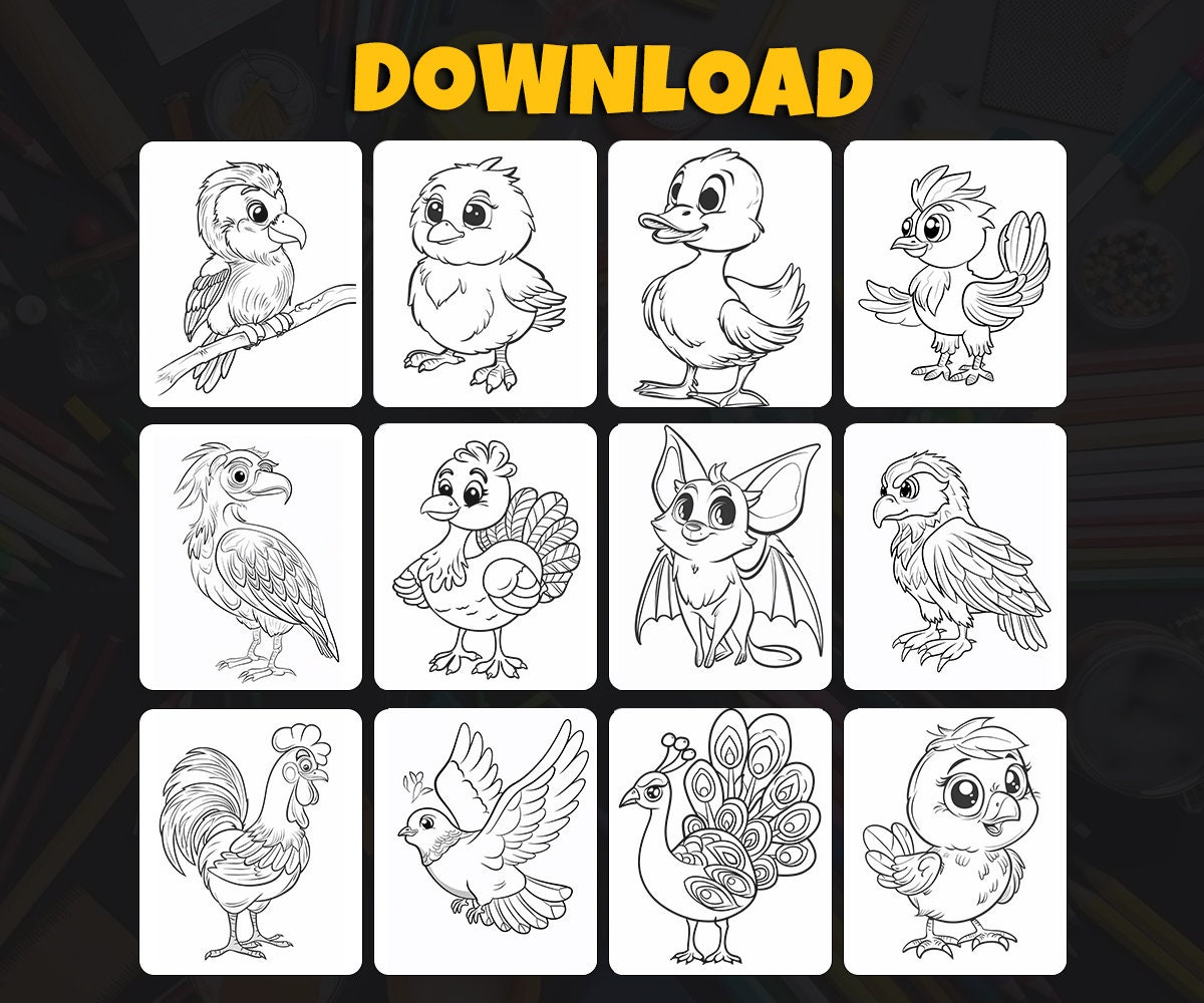 50 Cute Birds Printable Coloring Pages (PDF) for Kids, Toddlers ...