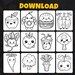 50 Kawaii Foods Printable Coloring Pages (PDF) for Kids, Toddlers ...