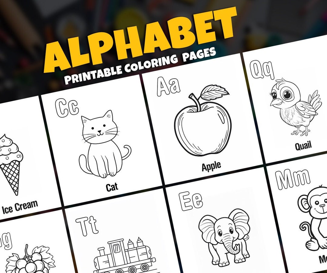 A to Z Alphabets Printable Coloring Pages (PDF) for Kids, Toddlers ...