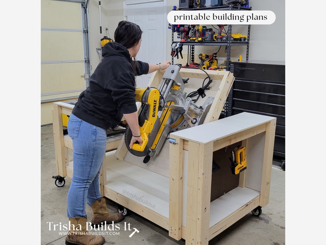 Compact Flip-top Workbench Plans 8.25 Table Saw/12 Miter Saw - Etsy
