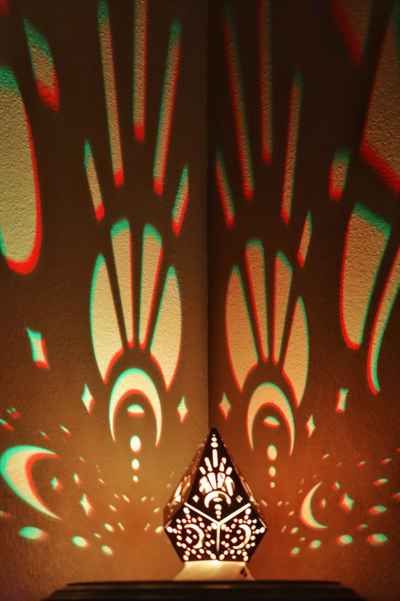 Lampgeo || Luna Lux || Rechargable LED Shadow Lamp - Etsy