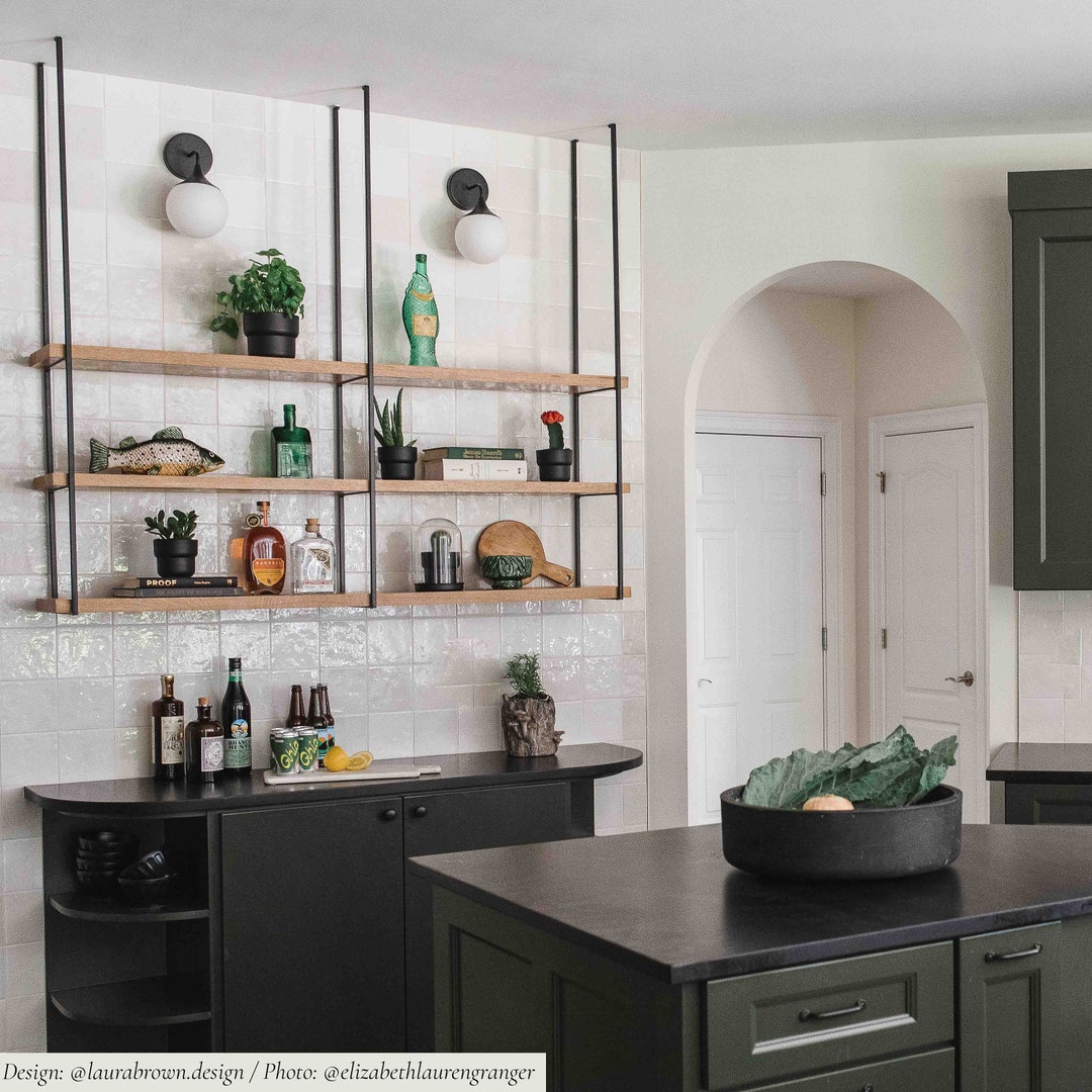 Ceiling mounted shelves store