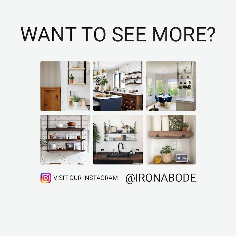 Heavy Duty Floating Shelf Rod Bracket Iron Rod Bracket - Etsy