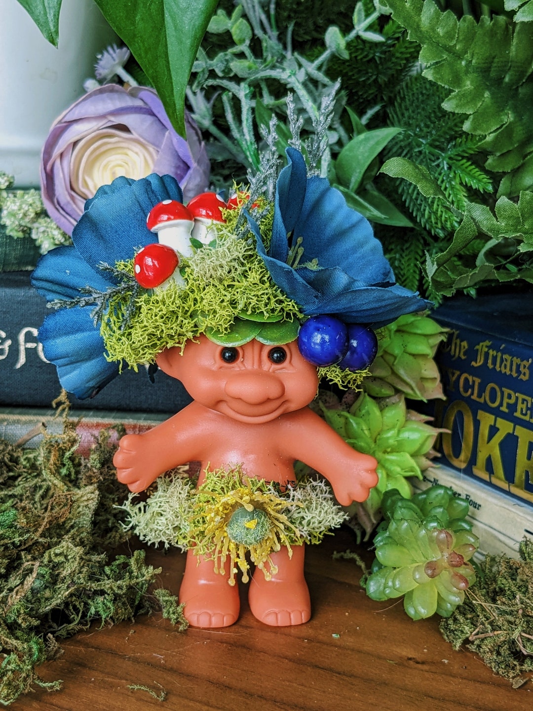 Amorette Toadstool Flower Collection Troll Doll | Flower Troll | Large ...