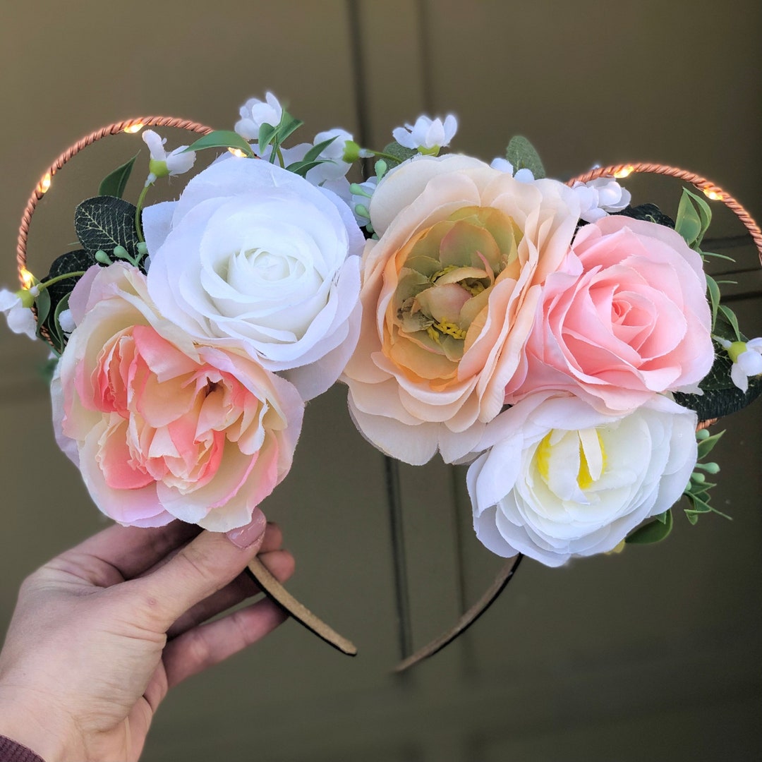 You’ll Be in My Heart Floral Wire Mouse Ears / Spring Mouse Ears ...