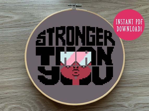 Steven Universe Garnet Stronger Than You Cross Stitch | Etsy