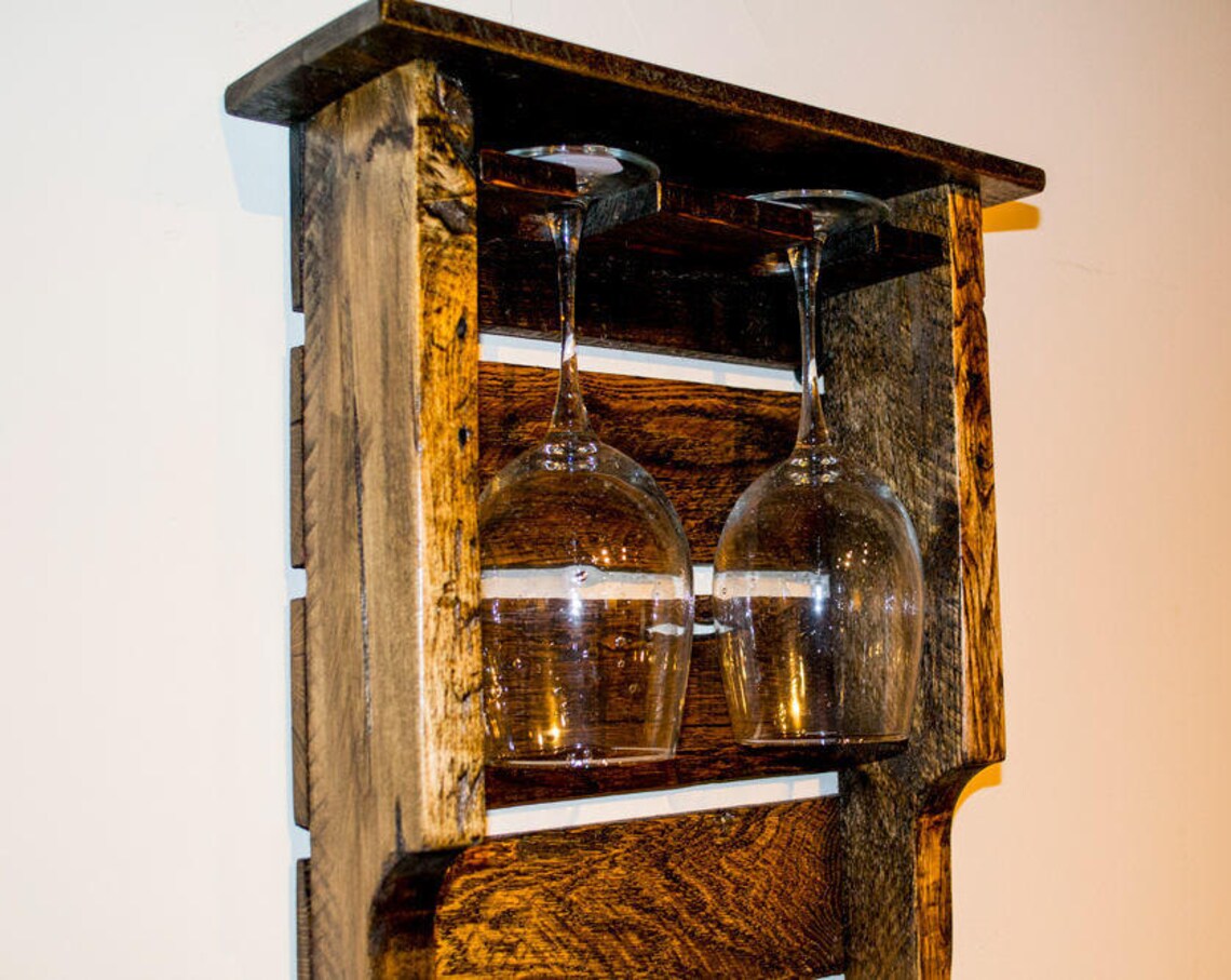 Reclaimed Pallet Wood Wine Rack - Etsy