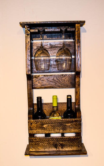 Reclaimed Pallet Wood Wine Rack - Etsy