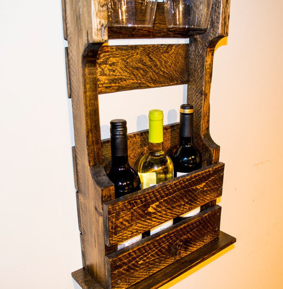 Reclaimed Pallet Wood Wine Rack - Etsy