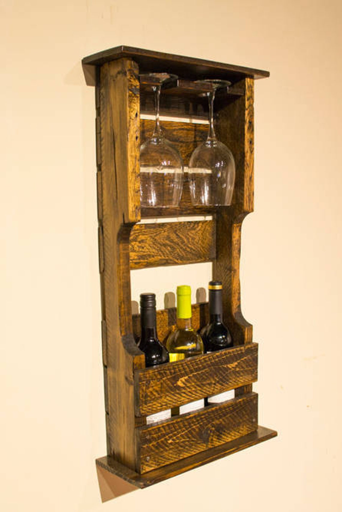 Reclaimed Pallet Wood Wine Rack - Etsy