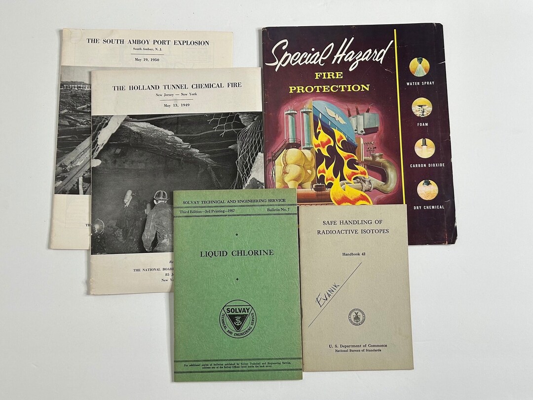Collection of 5 Vintage Firefighting Books / Booklets / Hazard Training ...