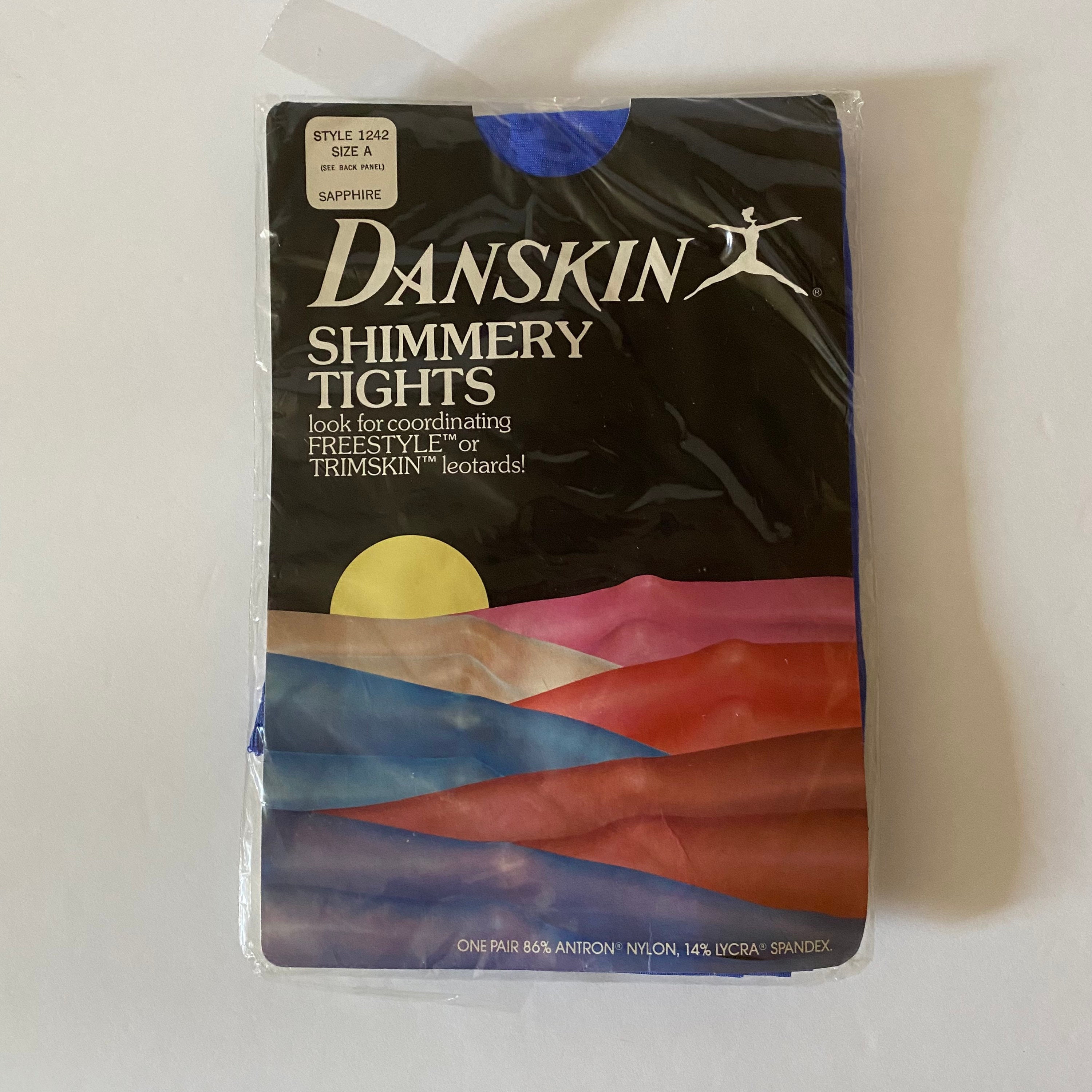 Danskin Vintage 1980s Dance Ware Sapphire Blue Tights 80s - Etsy