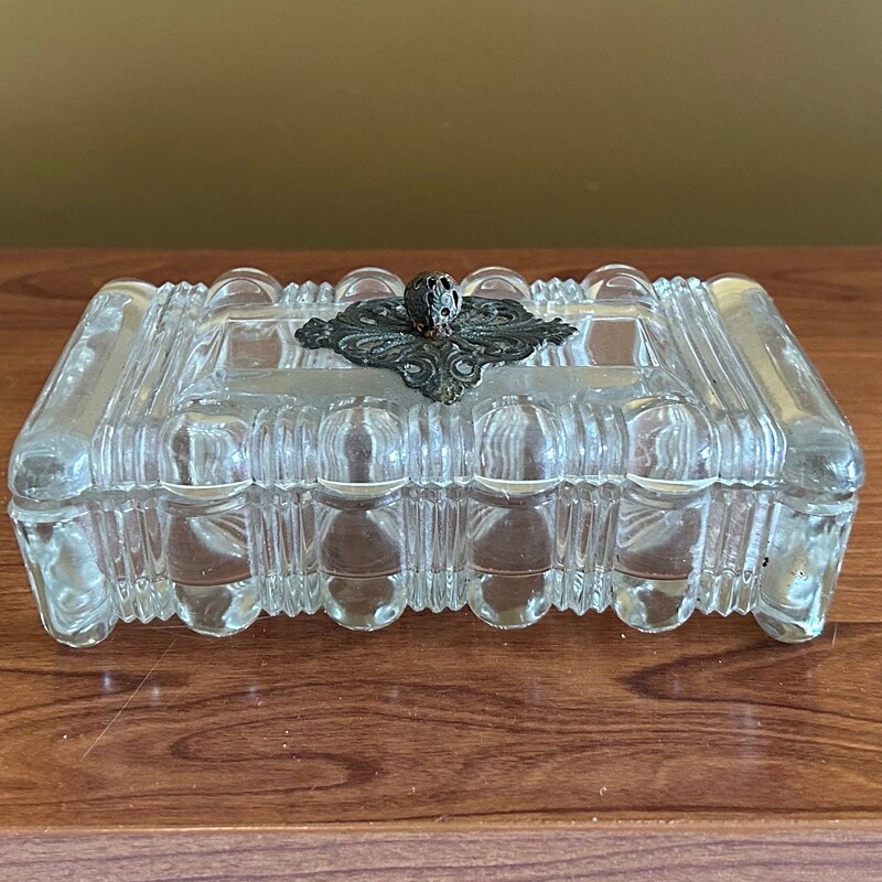 Vintage Glass Box - Etsy