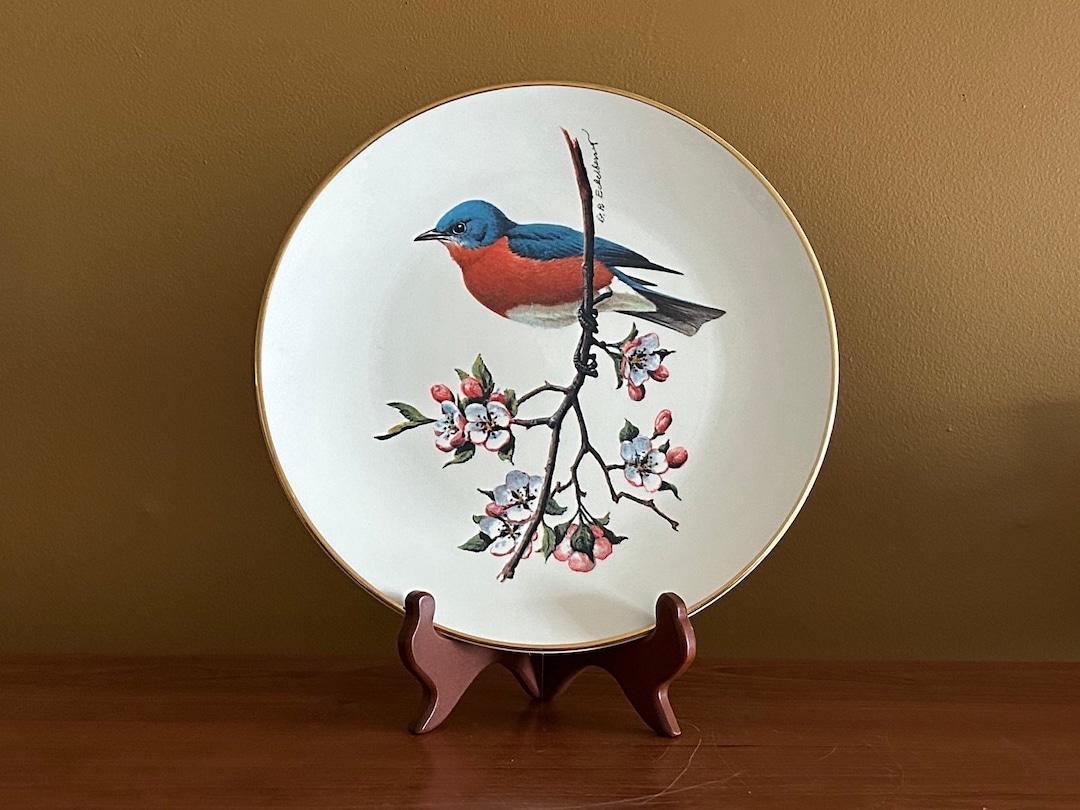 Vtg 70s Bluebird Plate / Vintage Avon Decorative Plate / Nature Decor ...