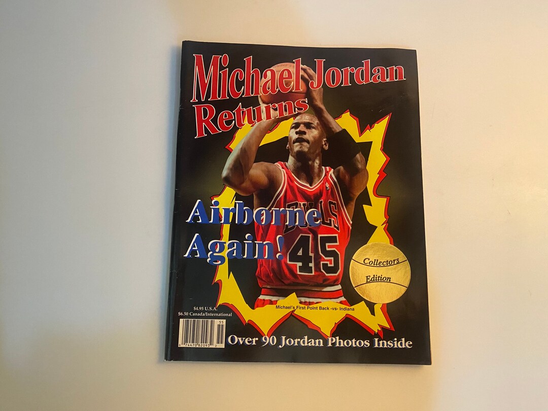 1995 Michael Jordan Returns Airborne Again Magazine / 1990s NBA - Etsy