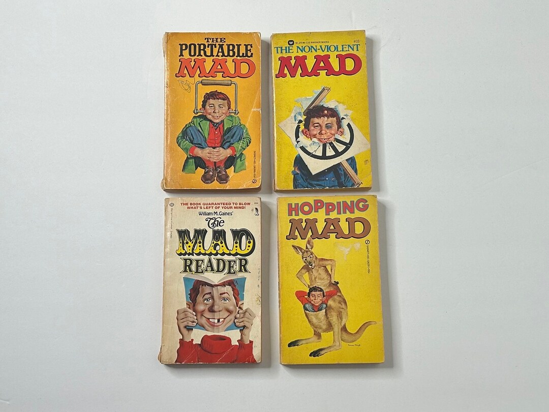 1970s Mad Comics Book Lot (4) the Non-violent Mad, the Portable Mad ...