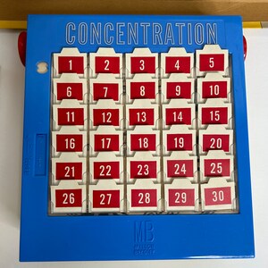1961 Concentration Board Game Milton Bradley / Vintage 1960s Board ...