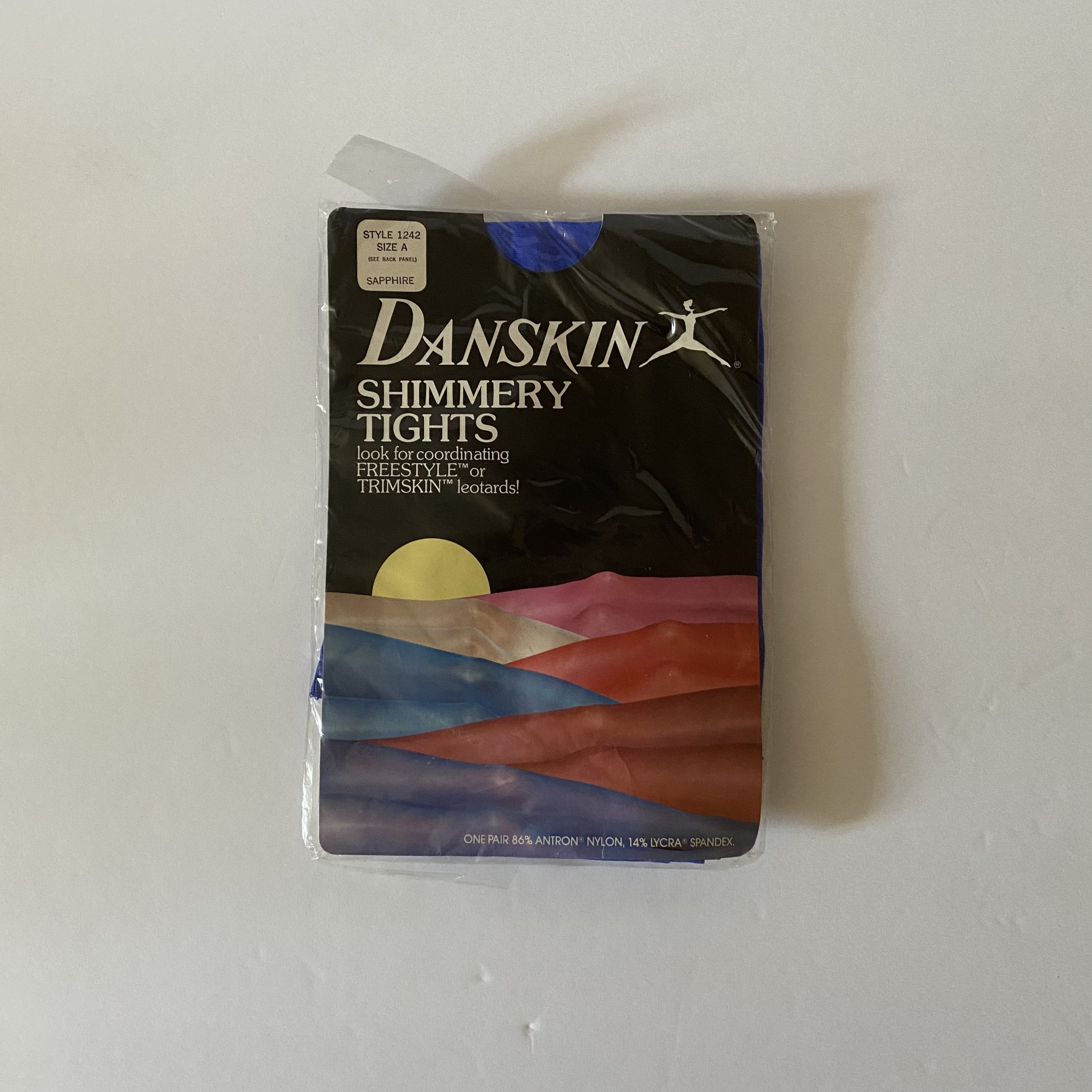 Danskin Vintage 1980s Dance Ware Sapphire Blue Tights 80s - Etsy
