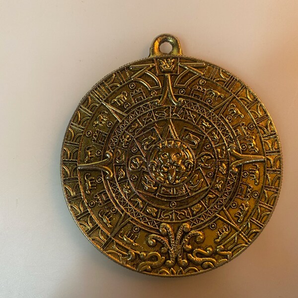 Gold Aztec Pendant - Etsy