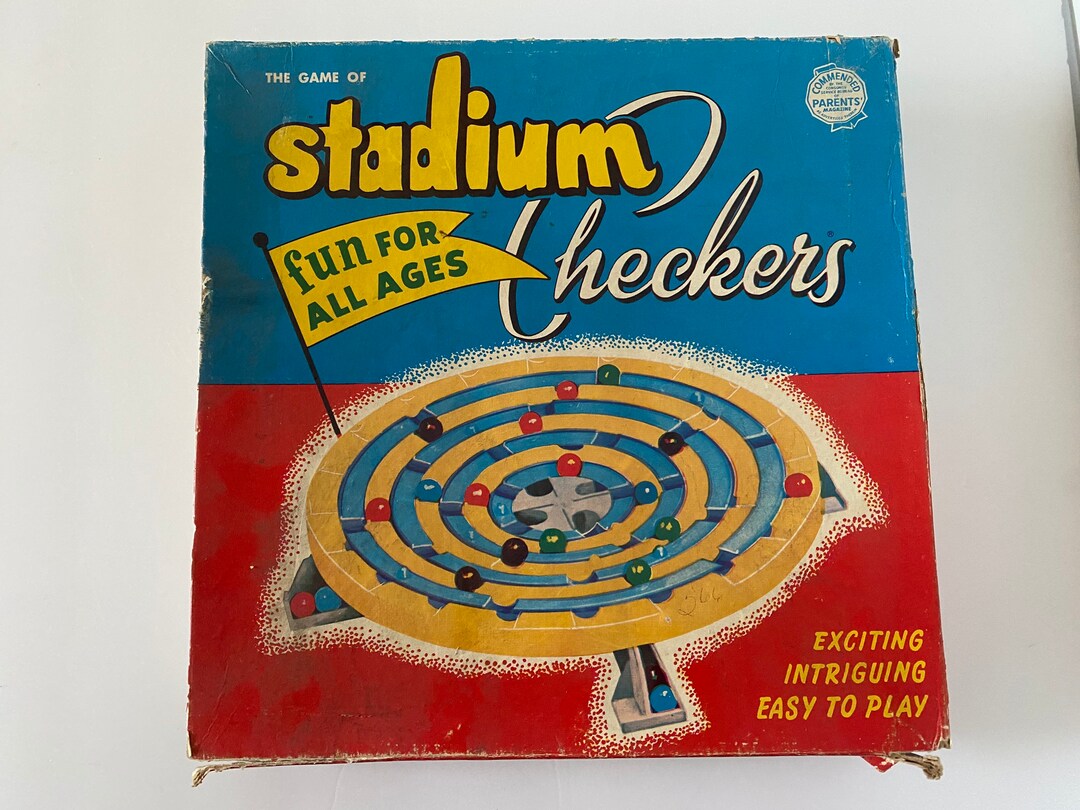 1950s Stadium Checkers Game has Flaw /1952 Schaper Plastic - Etsy