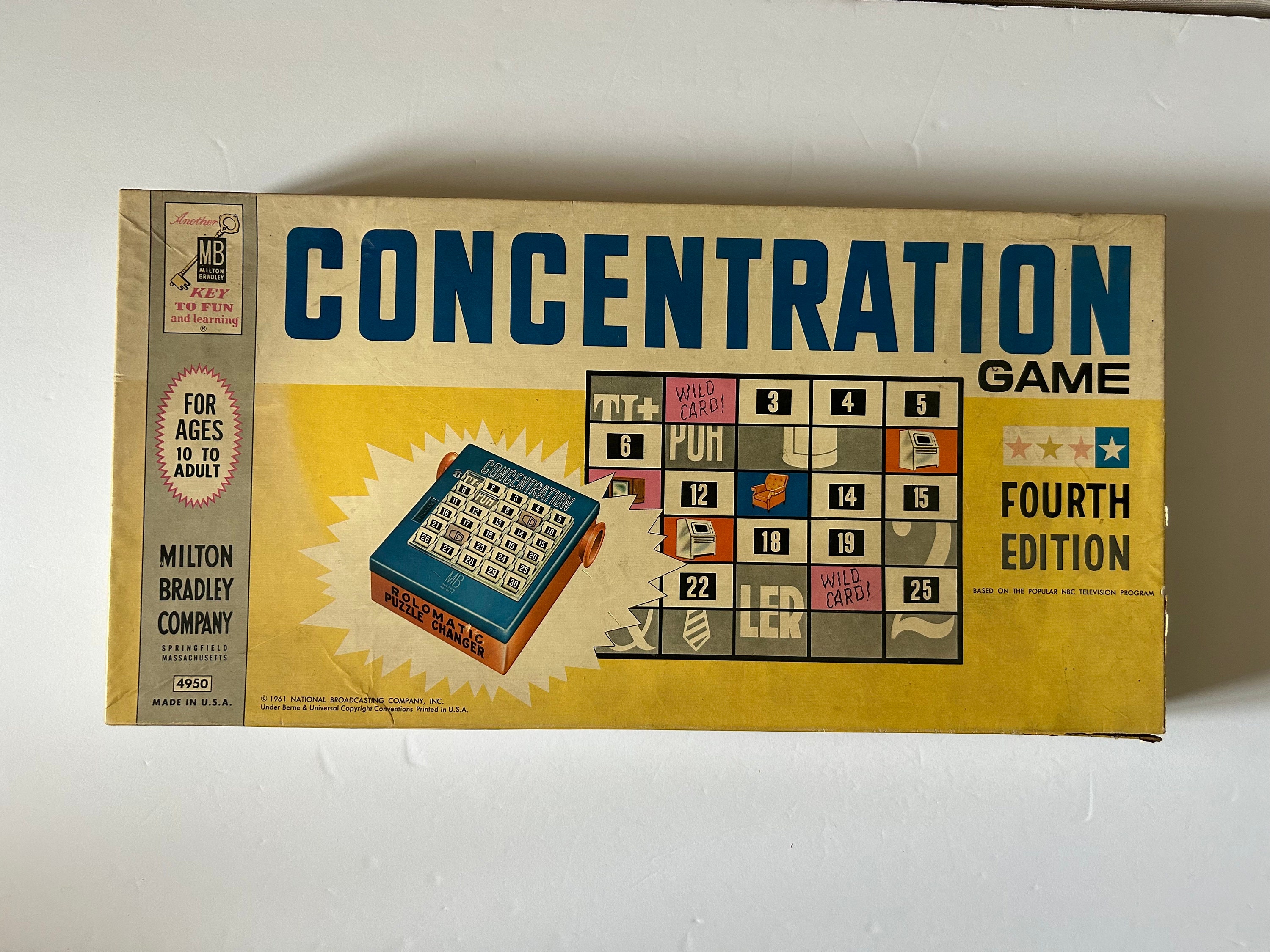1961 Concentration Board Game Milton Bradley / Vintage 1960s - Etsy