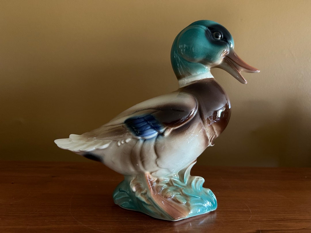 Vintage Ceramic Mallard Duck / Mid-century Royal Copley Ceramic Duck ...