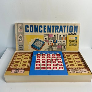 1961 Concentration Board Game Milton Bradley / Vintage 1960s Board ...