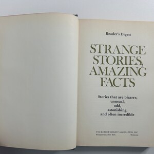 Strange Stories Amazing Facts Reader's Digest Bizarre Unusual Odd ...