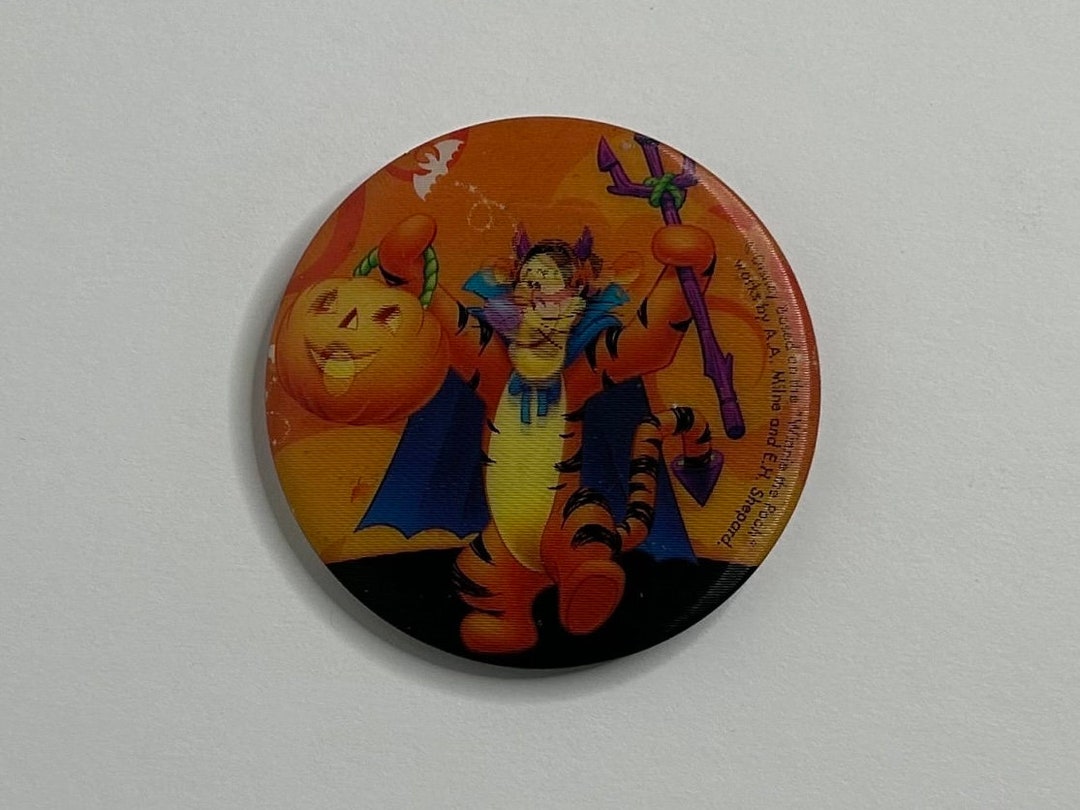 Vtg Disney Tigger Halloween Pin / Lenticular Pinback / Tigger as ...
