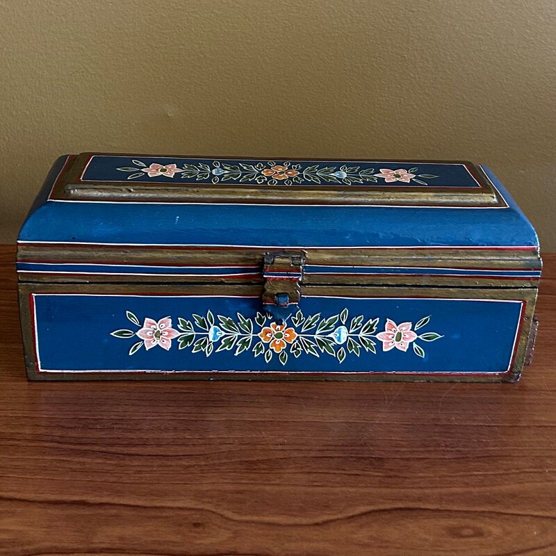 Painted Wood Box - Etsy