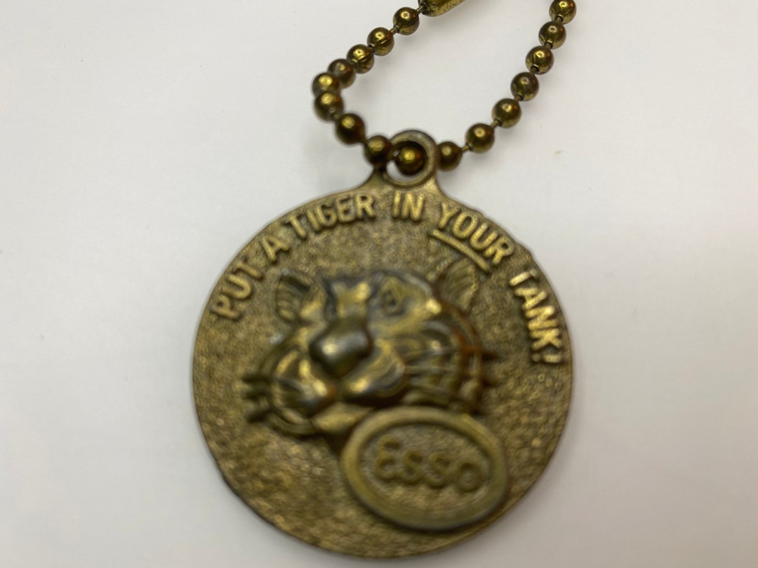 Vintage ESSO Key Tag / Motor Club Key Chain / Put a Tiger in Your Tank ...