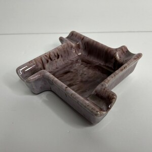 Vtg Ceramic Art Deco Style Ashtray / Unique Ashtrays / Purple Ashtray ...