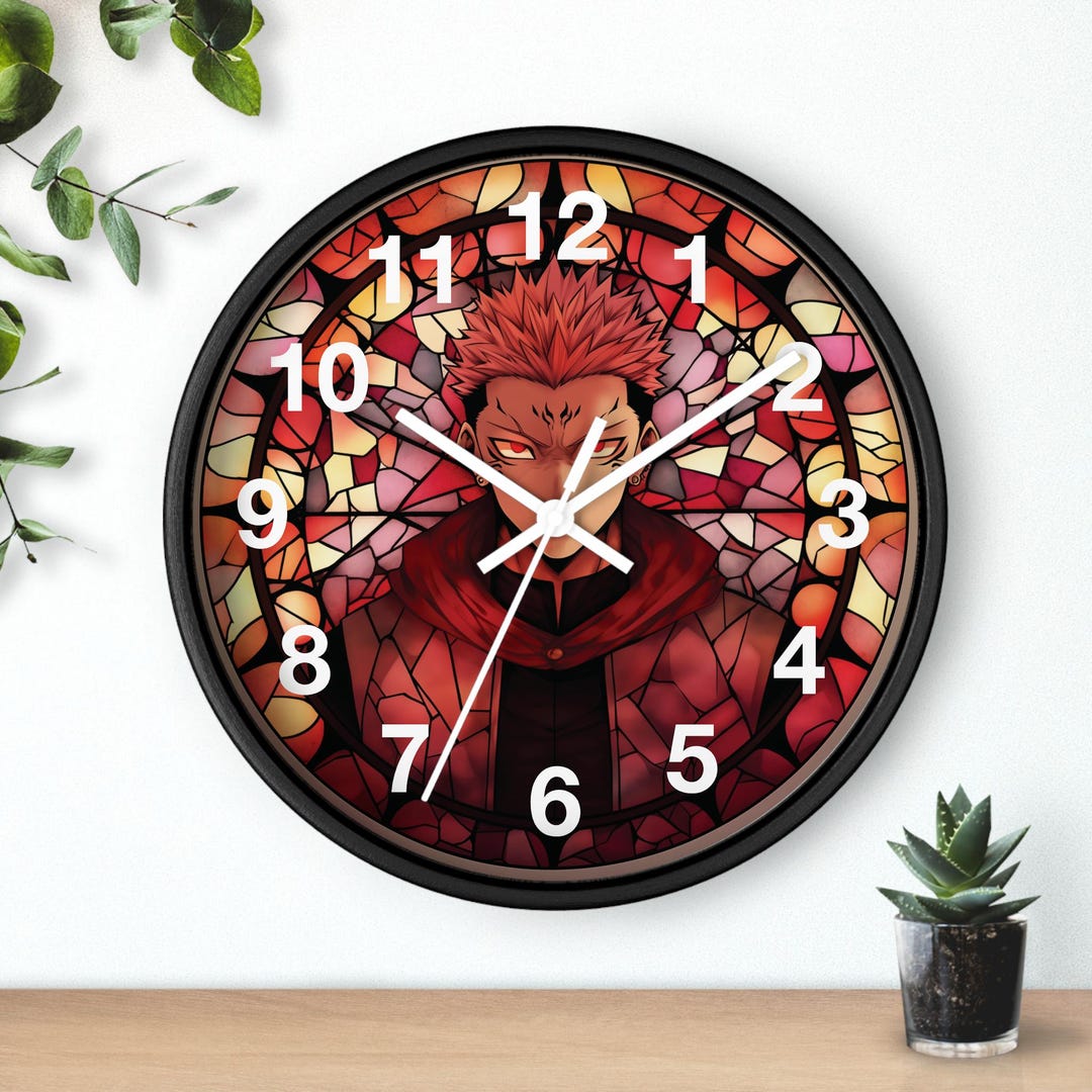 Anime Wall Clock Sukuna, Japanese Anime Clock, Manga Decor, Otaku Gift ...