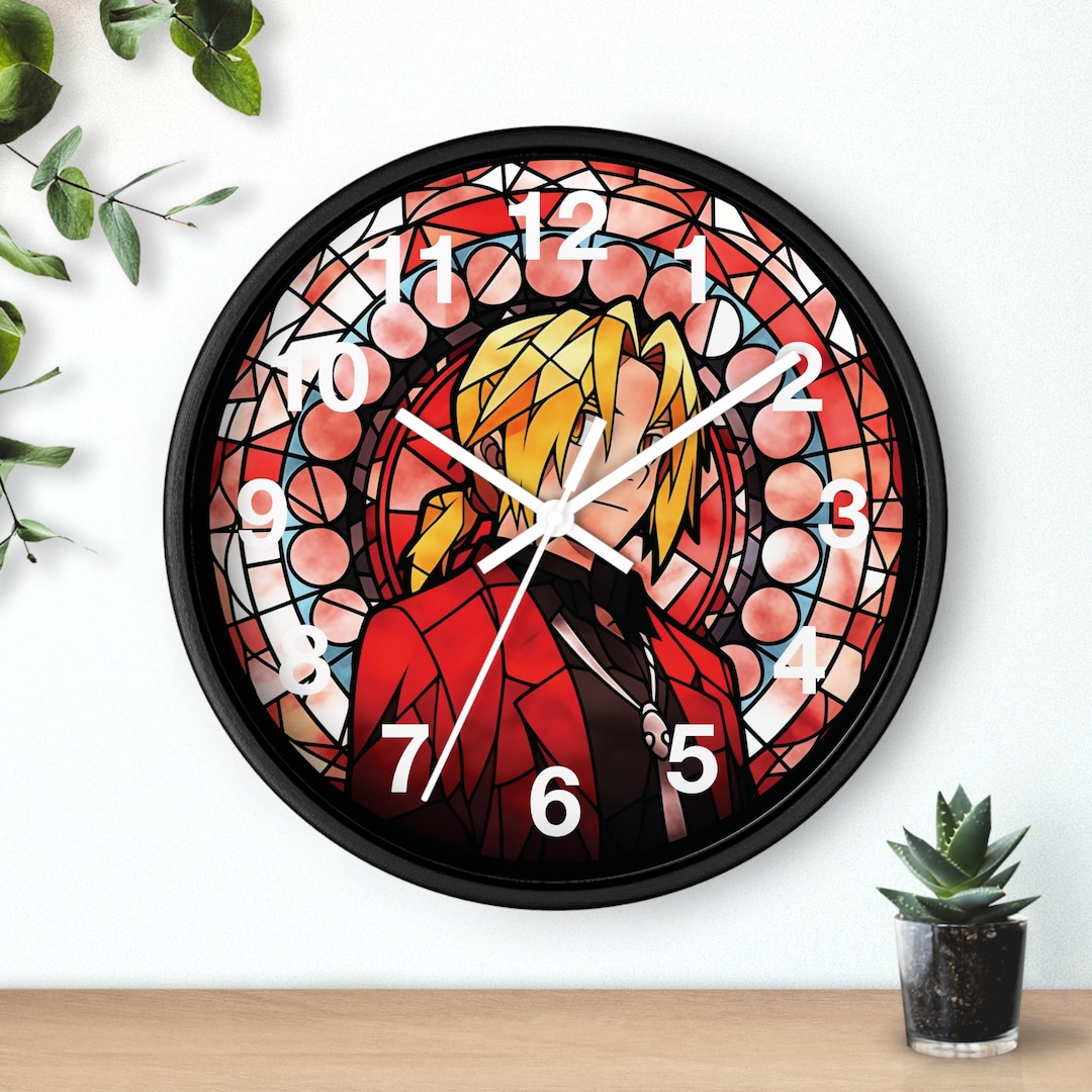 Anime Wall Clock Edward Elric, Japanese Anime Clock, Manga Decor, Otaku ...