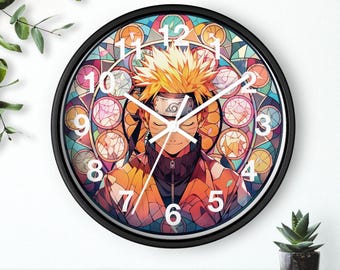 Anime Wall Clock Saber, Japanese Anime Clock, Manga Decor, Otaku Gift ...